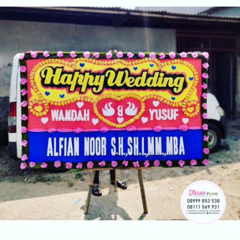Jual karangan bunga papan wedding jakarta / bunga papan hadiah ucapan ...