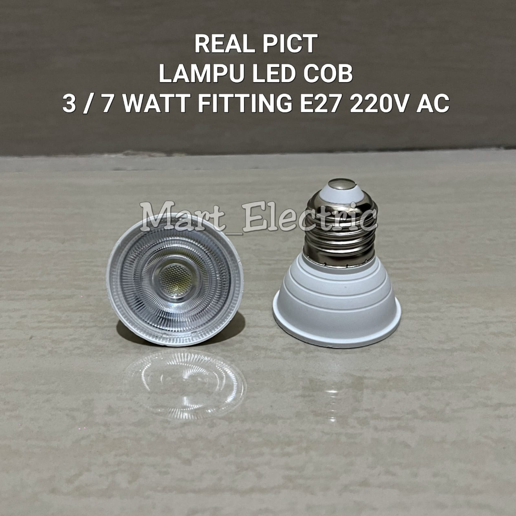 Jual LAMPU SPOT LED COB 3 / 7 WATT FITTING E27 220V /LAMPU SOROT 3 / 7 ...