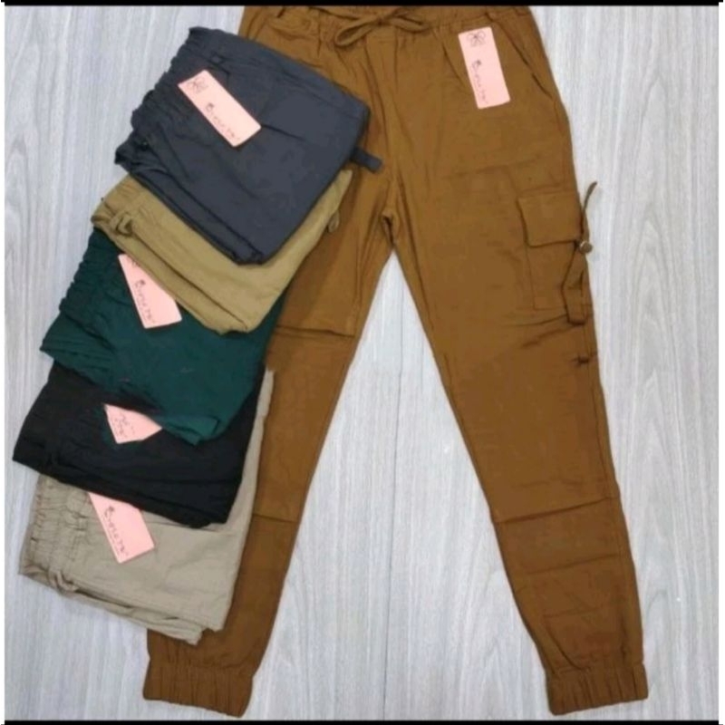 Jual Celana joger cargo/cargo ring denim, simple me | Shopee Indonesia