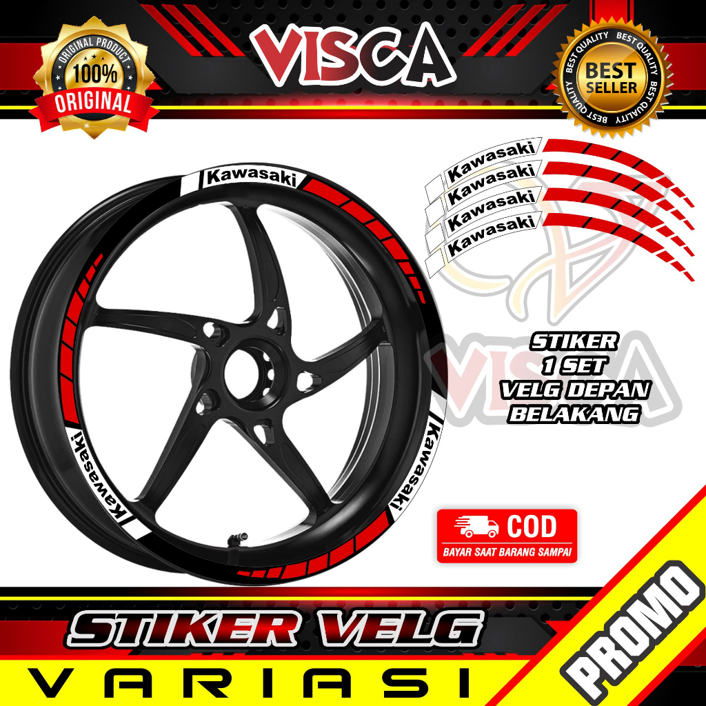Jual Stiker Velg List Velg Motor Stiker Velg Ring 17 KAWASAKI | Shopee ...