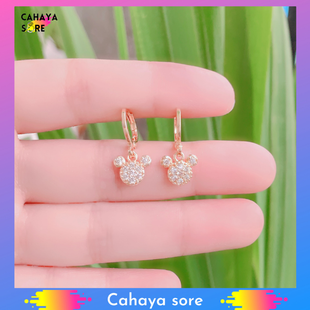 Jual Anting Xuping Gold Anting Anak Model Clip Permata Kotak Jurai AA12 | Shopee Indonesia