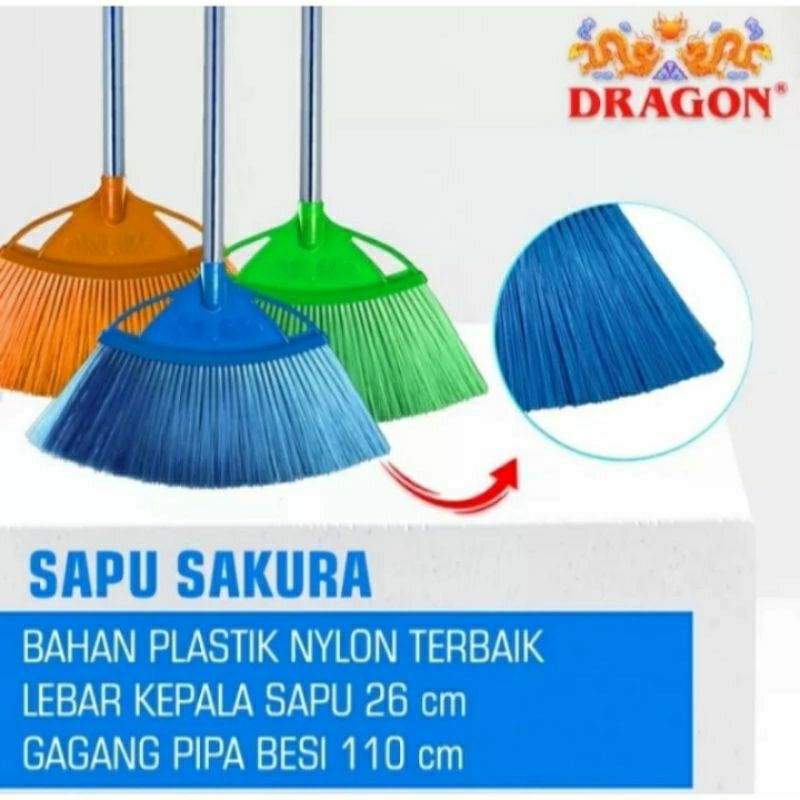 Jual DRAGON SAPU NILON SAKURA / Sapu Lantai Nylon DRAGON SAKURA / Sapu ...