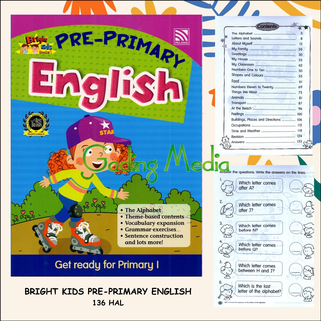 Jual BRIGHT KIDS BOOKS - PRE PRIMARY ENGLISH-GRAMMAR-SCIENCE-MATHS ...