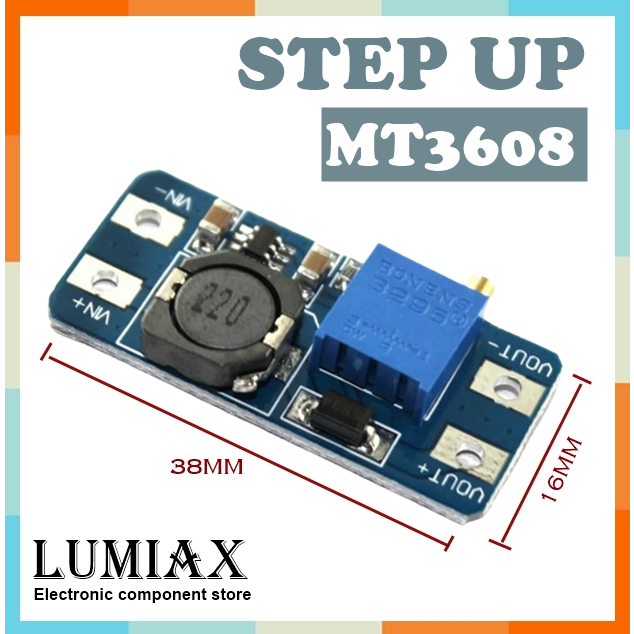 Jual MT3608 DC-DC 2A Step Up Boost Converter Module 3608 Mini Power Booster | Shopee Indonesia
