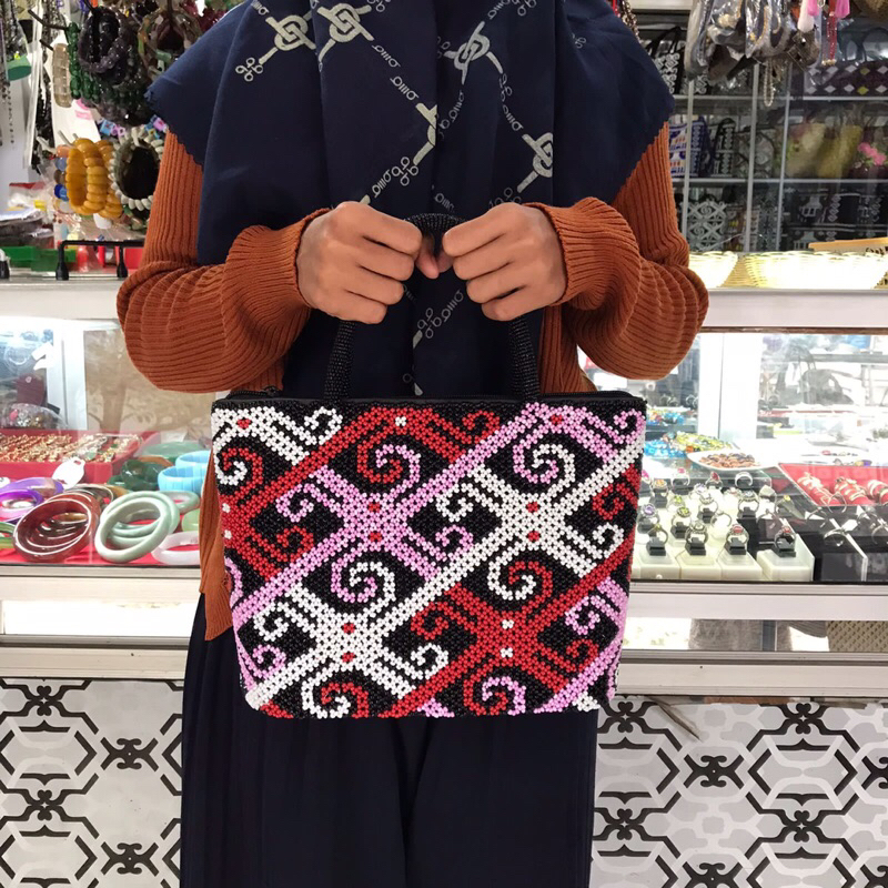 Jual tas hndbag anyaman manik | Shopee Indonesia