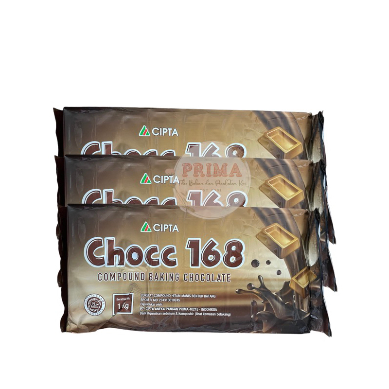 Jual Coklat Compound Chocc 168 1kg / Coklat batang 168 | Shopee Indonesia