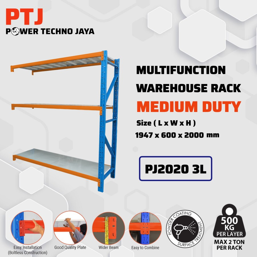 Jual Rak Gudang / Warehouse Rack Jointer 3 Layer Kap. 500KG / Layer ...
