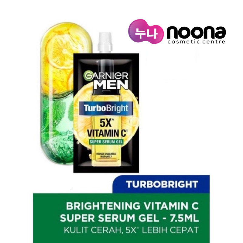 Jual GARNIER MEN TURBOBRIGHT 5X VITAMIN C SUPER SERUM GEL (7ML) | Shopee Indonesia