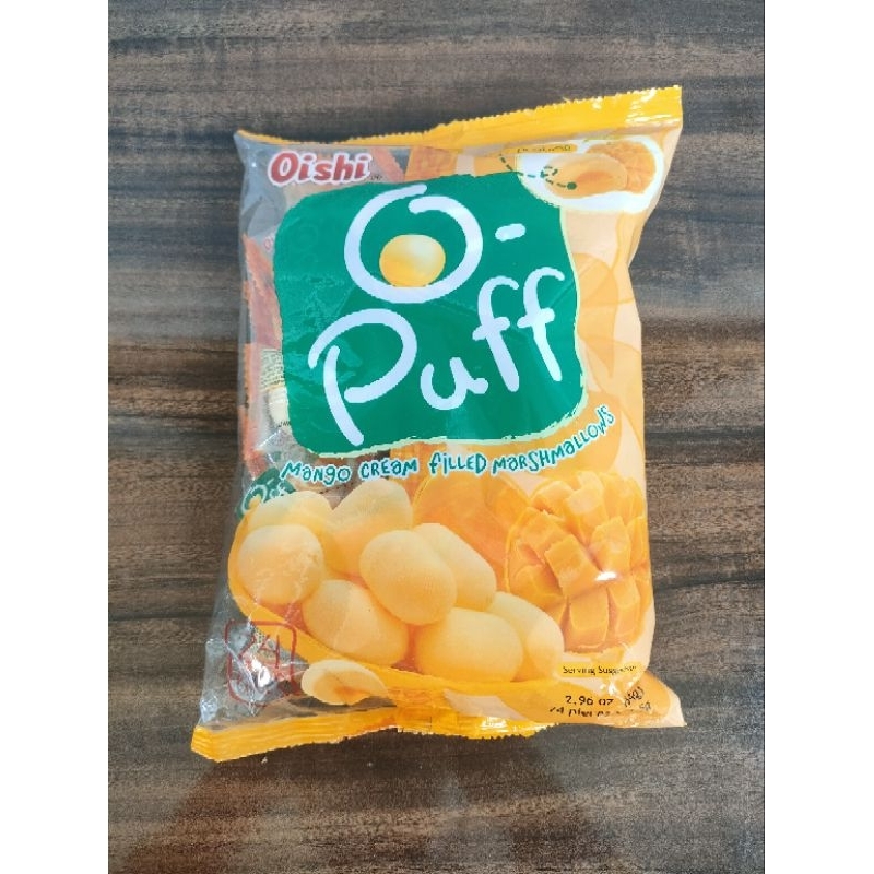 Jual Philippine - Oishi O-puff Mango Cream Filled Marshmallow isi 24 ...