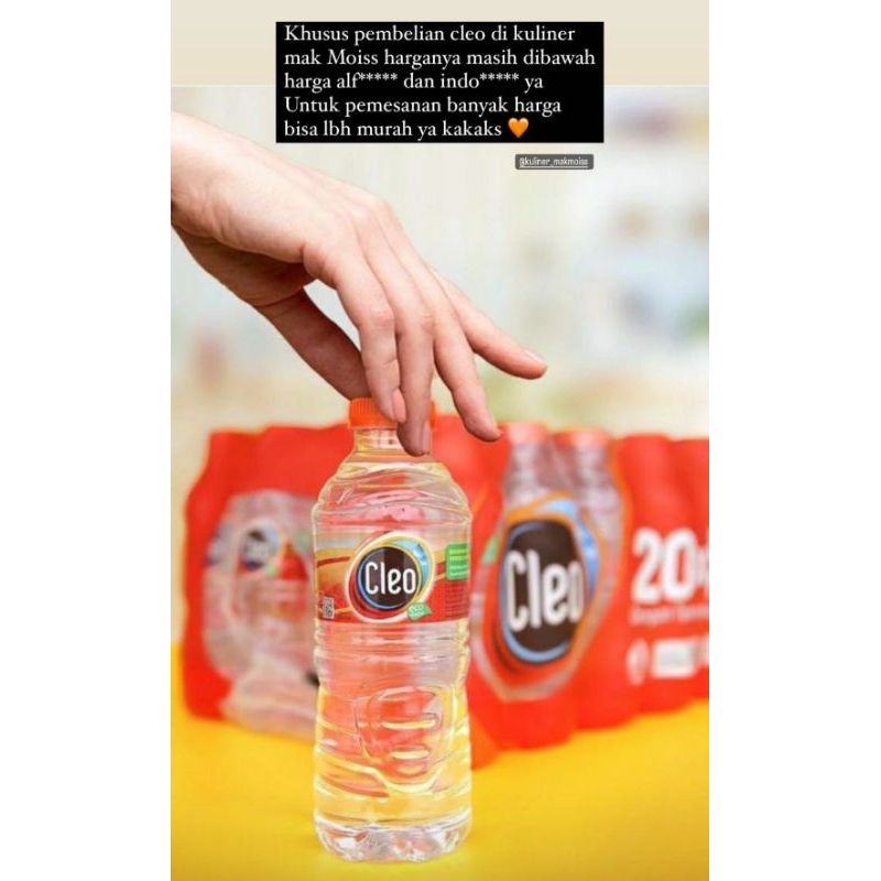Jual PROMO cleo botol mini 220ml 1pack isi 24 botol | Shopee Indonesia
