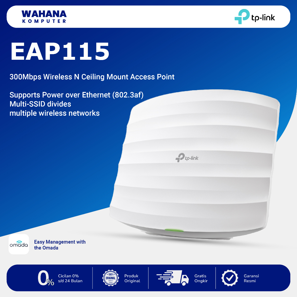 Jual TP-LINK EAP115 300Mbps Wireless N Ceiling Mount Access Point | Shopee Indonesia