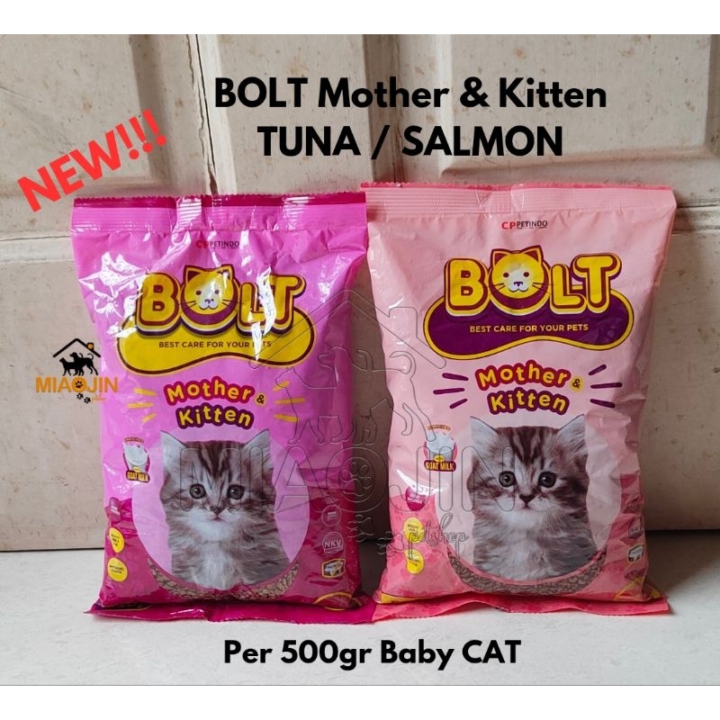 Jual BOLT Mother & Kitten 500gr - TUNA / SALMON / Makanan Anak Kucing ...