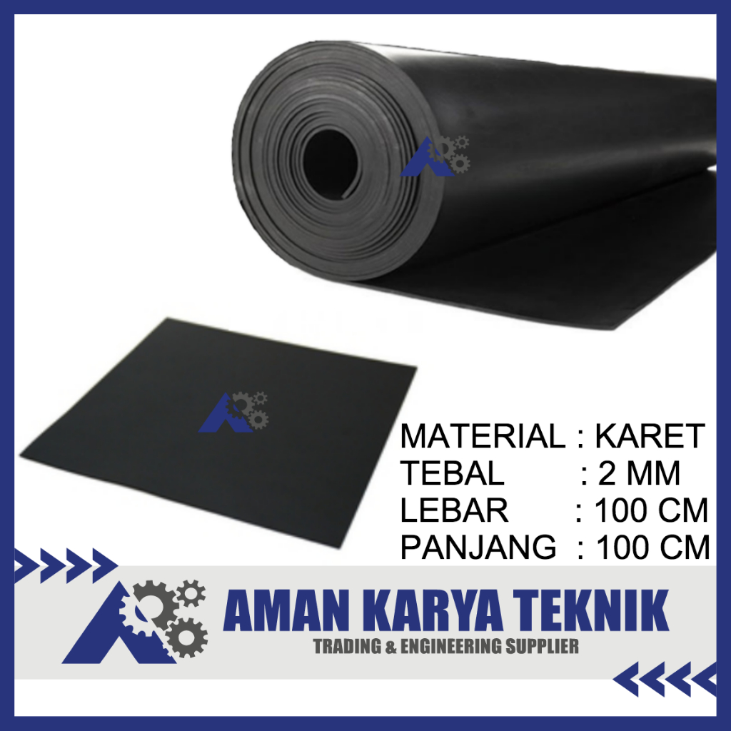 Jual Karet Hitam Lembaran ( Rubber Sheet ) 2 mm x 100 x 100 cm | Shopee Indonesia