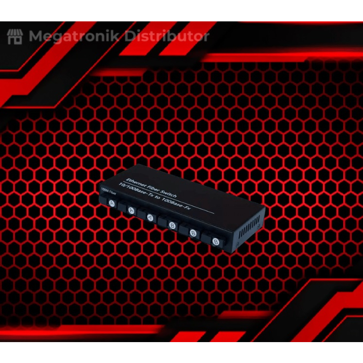 Jual Media Converter Fiber Optic 6FO 2LAN AAABBB Fullset HTB 10/100Mbps ...