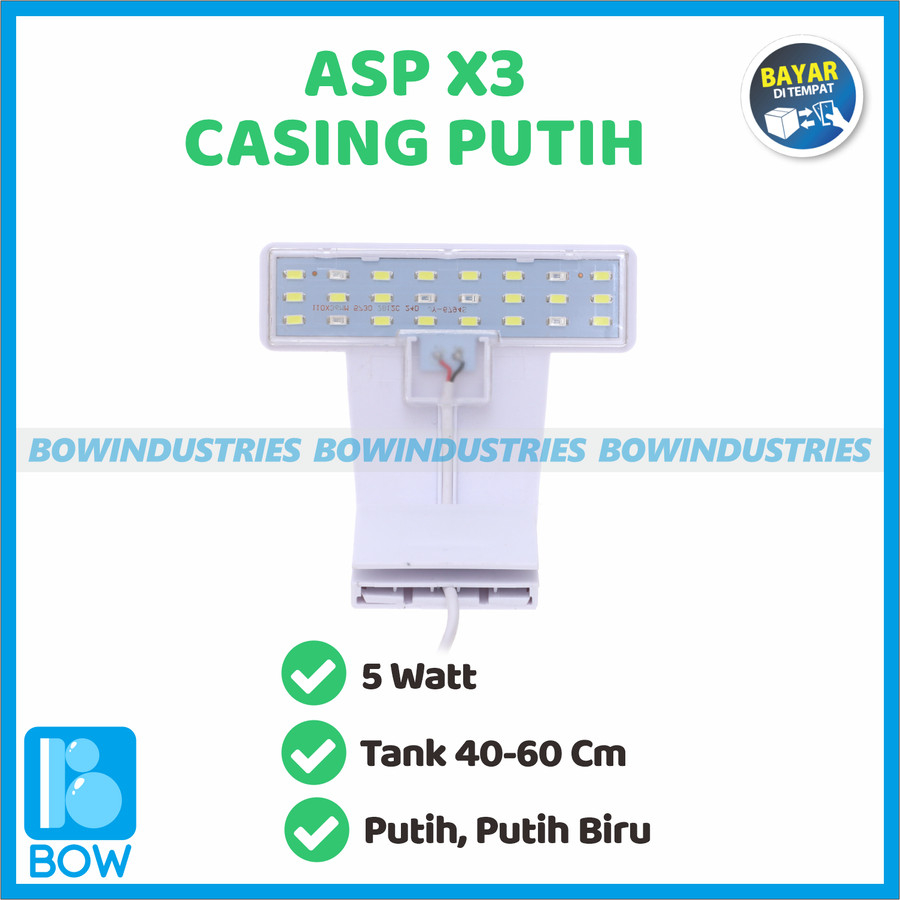 Jual Lampu LED Aquarium Aquascape Akuarium Jepit RCC 3W STA Tank 20 30 ...