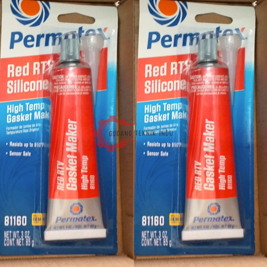 Jual PERMATEX Red RTV Silicone High Temp Gasket Maker 85gr / PERMATEX ...