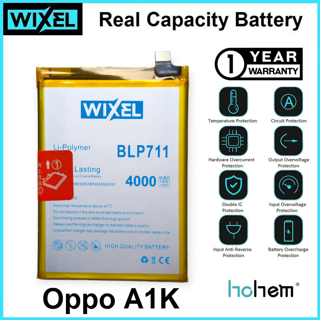 Jual WIXEL ORIGINAL Baterai Oppo A1K BLP711 Double Power Real Capacity ...