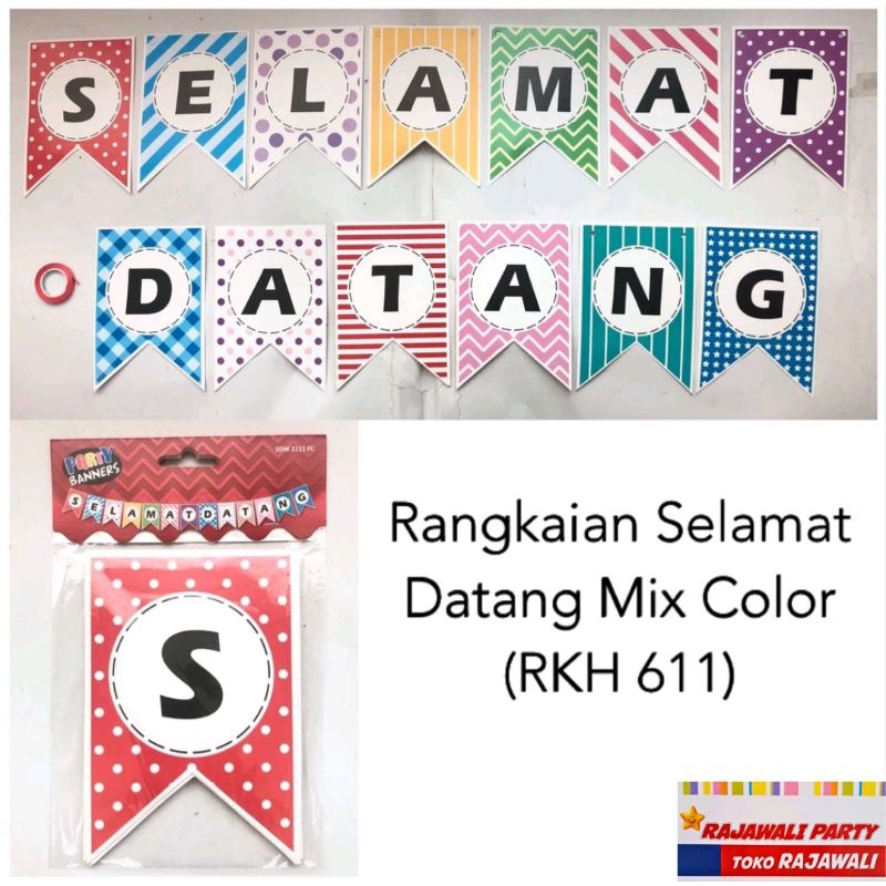 Jual Rangkaian Selamat Datang/Banner Tulisan Selamat Datang/Bunting ...