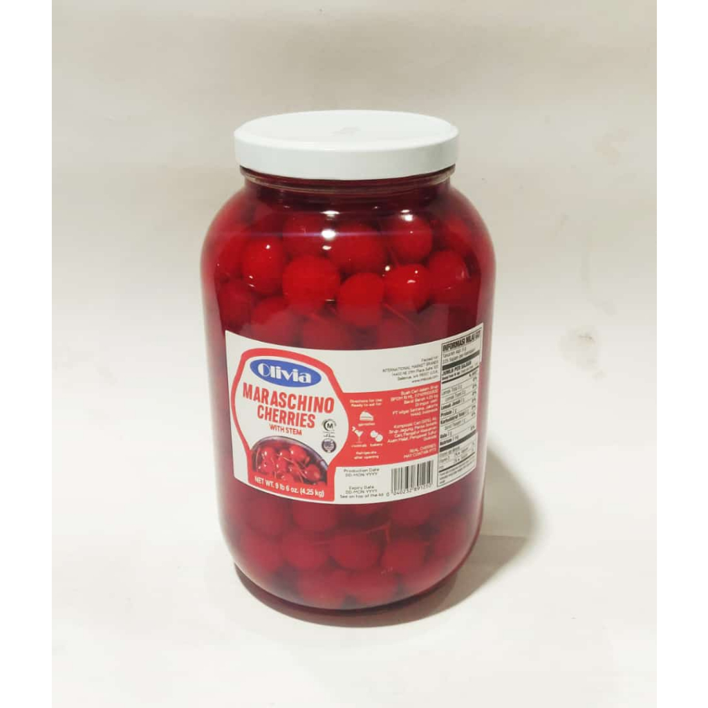 Jual Cherry Tangkai Merek Olivia Jar 4.25kg | Shopee Indonesia