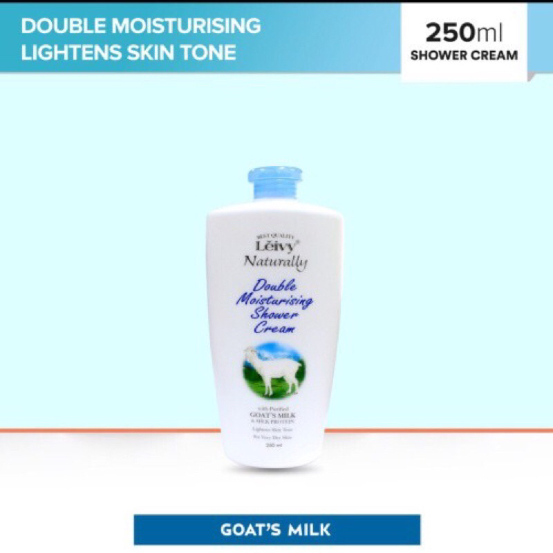 Jual Leivy Naturally Double Moisturising Shower Cream Goats Milk 250ml ...