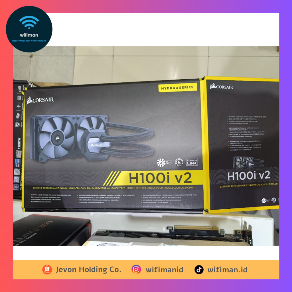 Jual Corsair H100i V2 240mm AIO CPU Cooler Intel AMD 1151 AM4 H100 240 ...