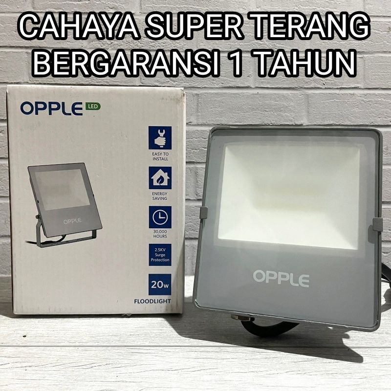 Jual OPPLE LAMPU LED SOROT FLOODLIGHT EQ 20W SNI CAHAYA PUTIH COOL ...