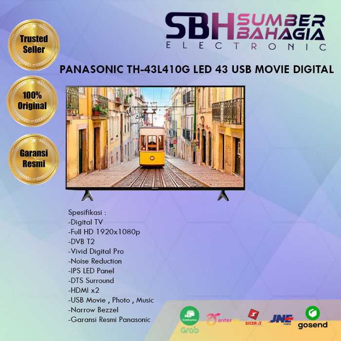 Jual PANASONIC TH-43L410G LED 43 USB MOVIE DIGITAL (NEW) (KHUSUS BANDUNG) | Shopee Indonesia