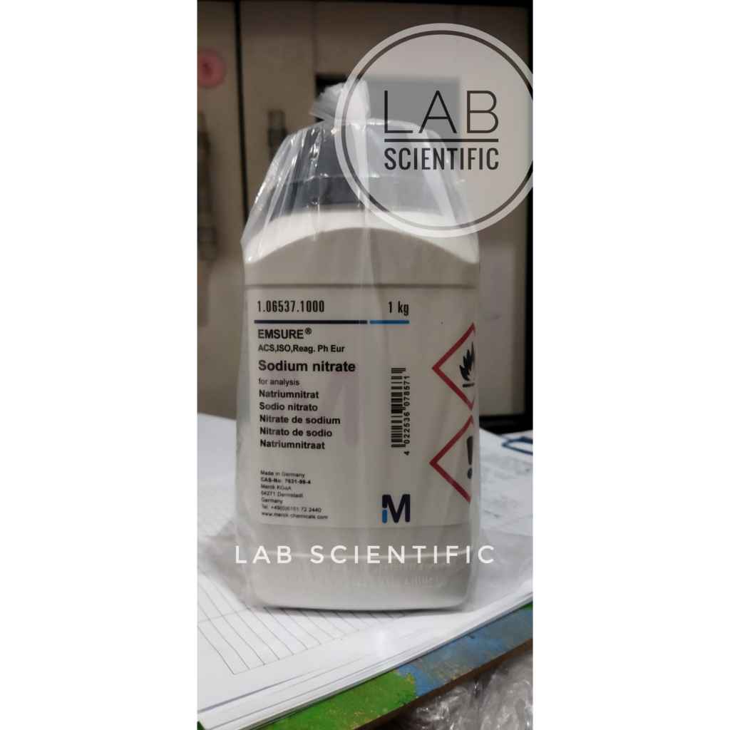 Jual Sodium nitrate (NaNO3) for analysis, 500 Gr, MERCK, 106537 | Shopee Indonesia
