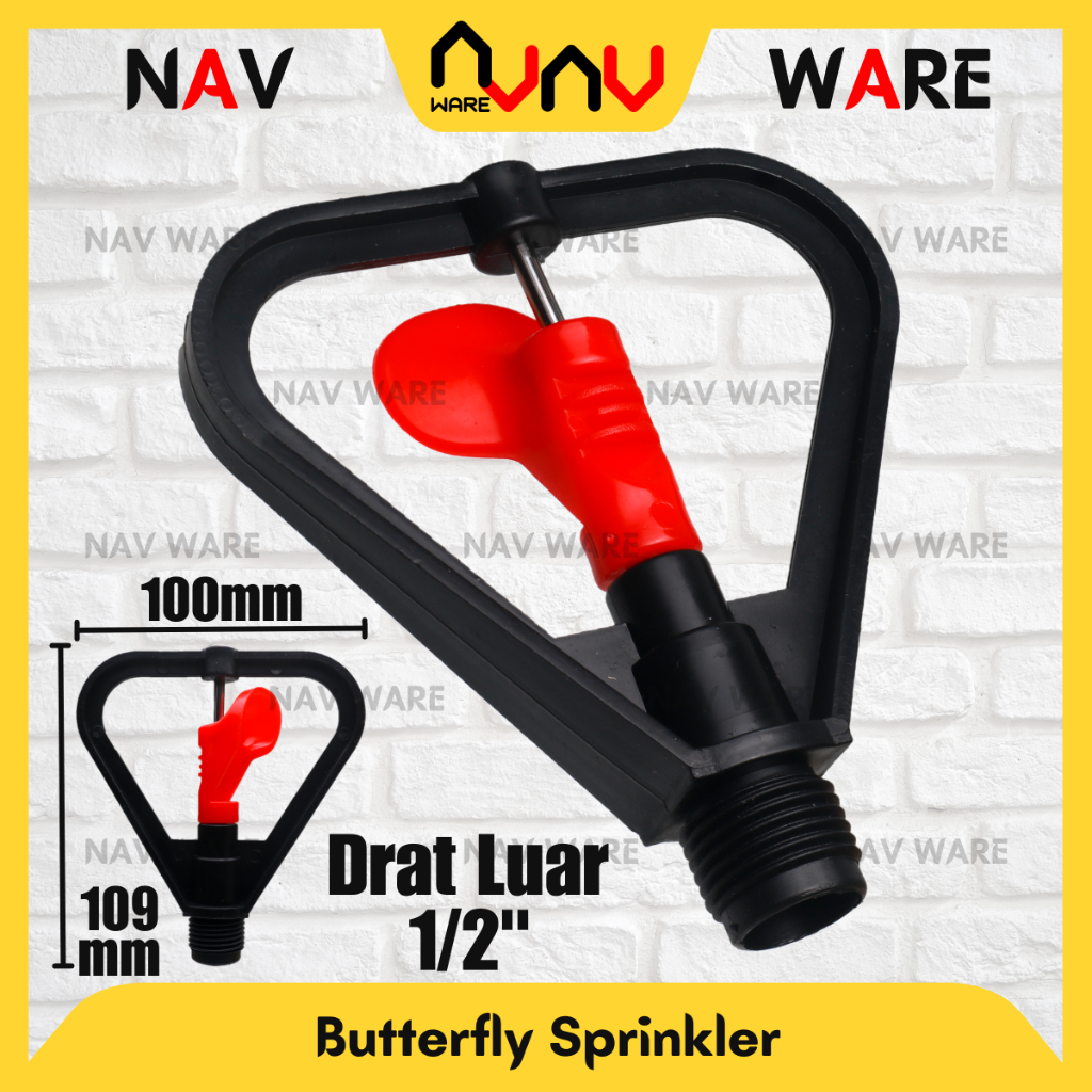 Jual Butterfly Sprinkle / Sprinkler Taman Model Kupu Kupu Merah ...