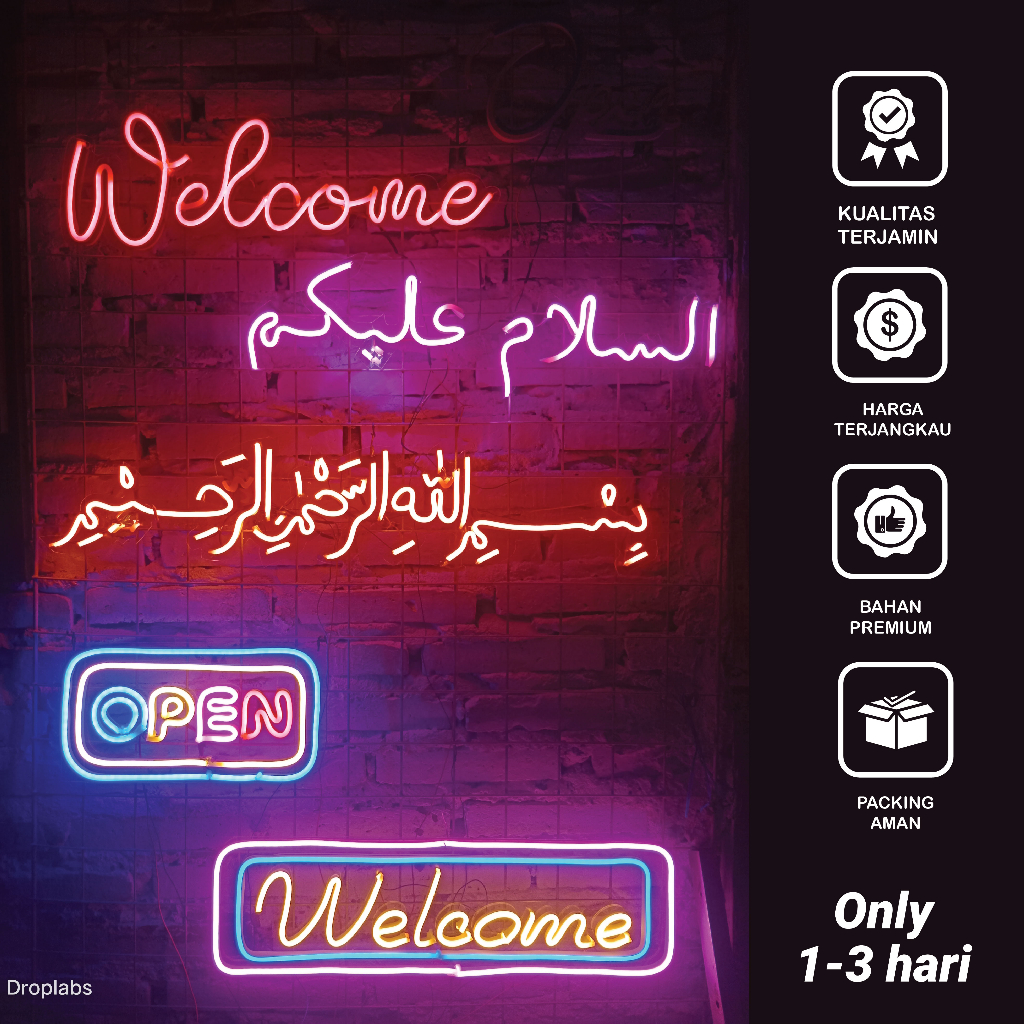 Jual Neon Flex Sign Custom LED | Shopee Indonesia