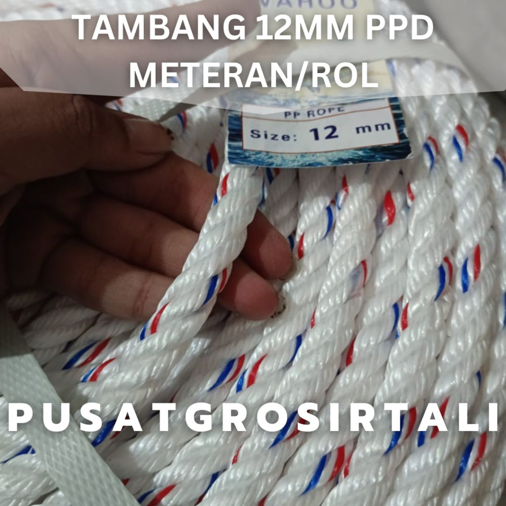 Jual TALI TAMBANG 12MM METERAN / TAMBANG IKAT TRUK / TALI PENGIKAT ...
