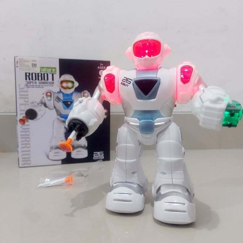 Jual Mainan Robot Bisa Jalan Lampu Suara Batre - Action Figure Robotan Baterai Anak Laki Cowok ...