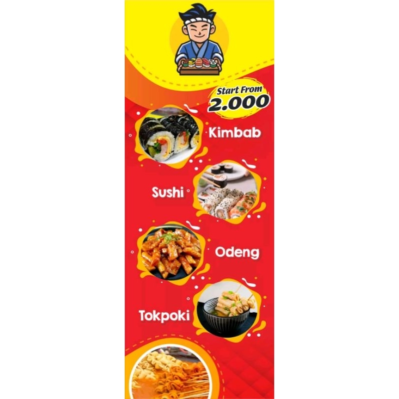 Jual SPANDUK BANNER JAPANESE STREET FOOD, KIMBAB, SUSHI | Shopee Indonesia