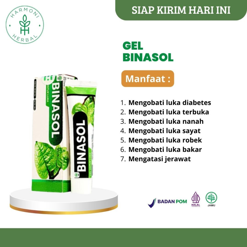 Jual Binasol Gel Obat Luka Diabetes - Luka Terbuka - Luka Bakar ...