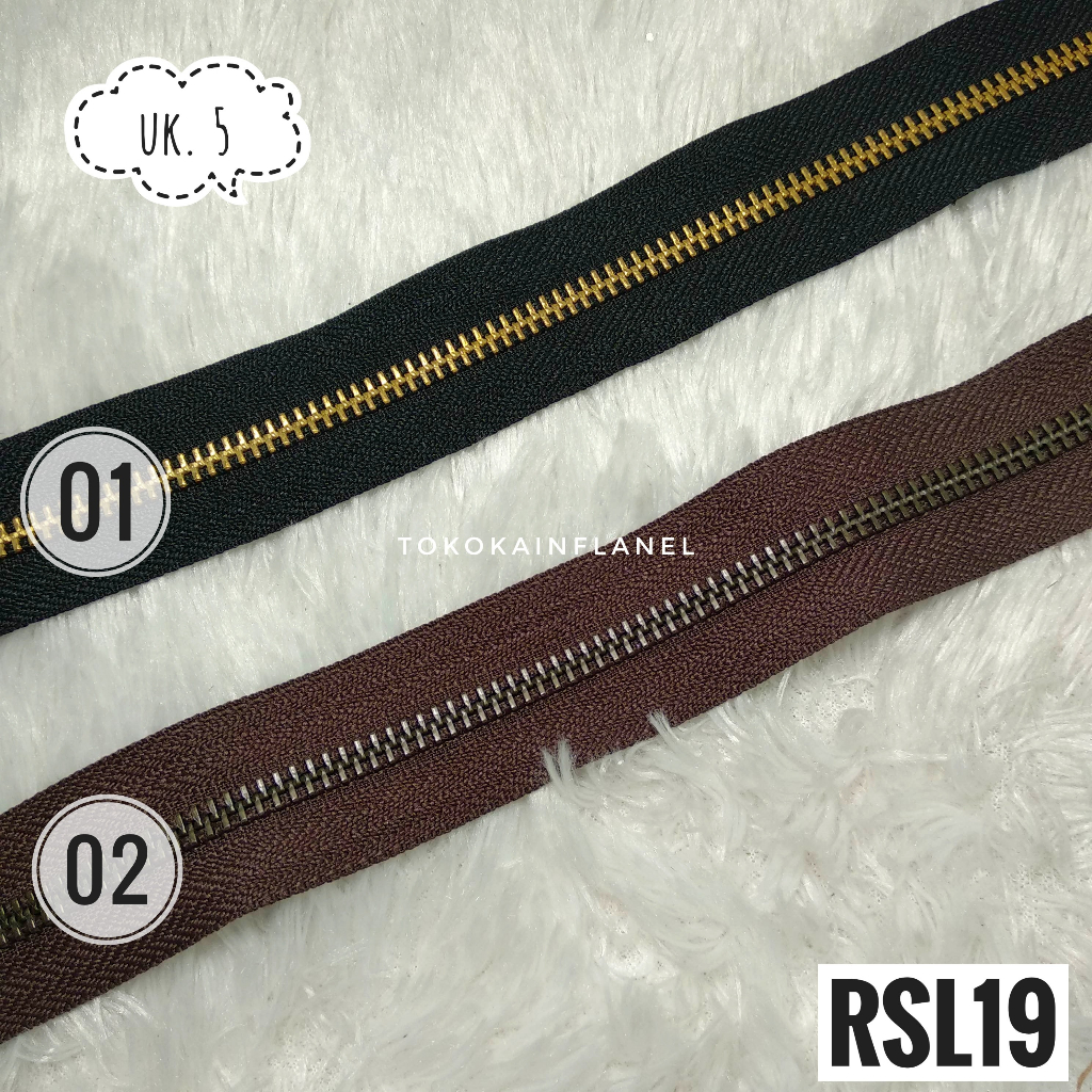 Jual Resleting / Zipper YKK Gigi Besi uk 5 RSL19 (Per 50cm) | Shopee Indonesia