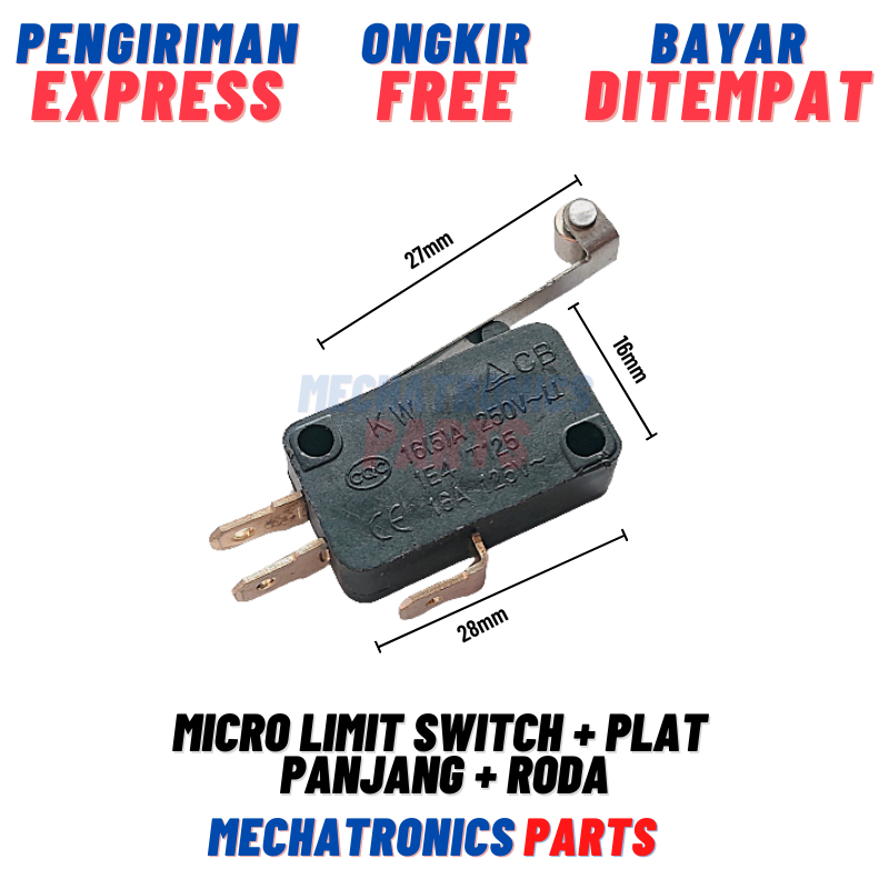 Jual [SWI-9092] MICRO LIMIT SWITCH + PLAT PANJANG + RODA | Shopee Indonesia