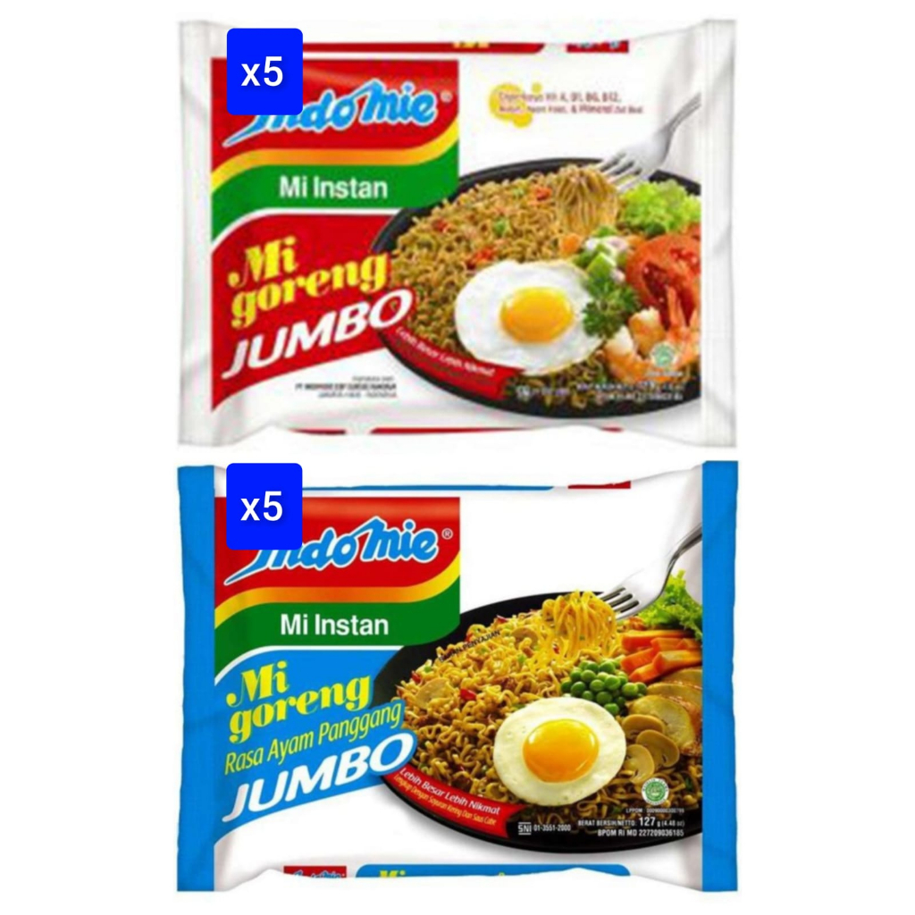 Jual Indomie mie goreng jumbo 5pcs / indomie goreng jumbo rasa ayam ...