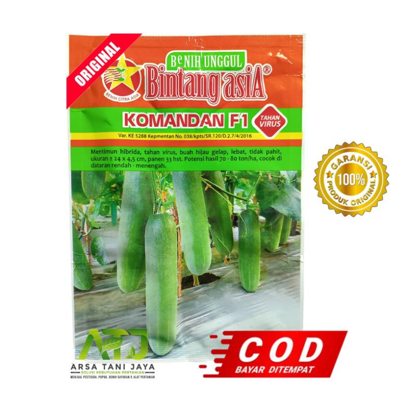 Jual Benih Timun Hibrida Komandan F1 20Gram - Cap Bintang Asia | Shopee ...