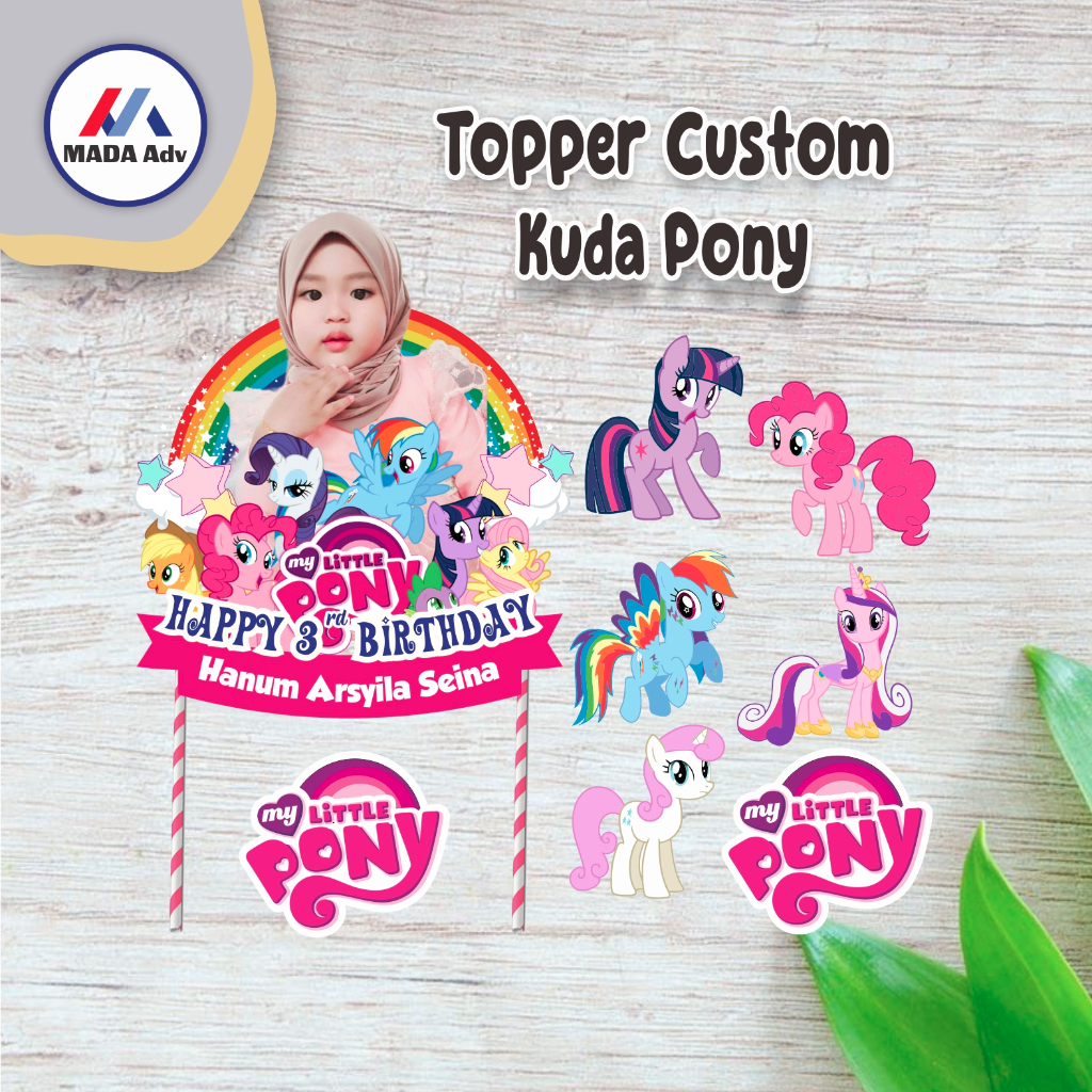 Jual Topper Kue Kuda Pony/ Topper Kue Murah/ Topper Kue Nama & Foto ...