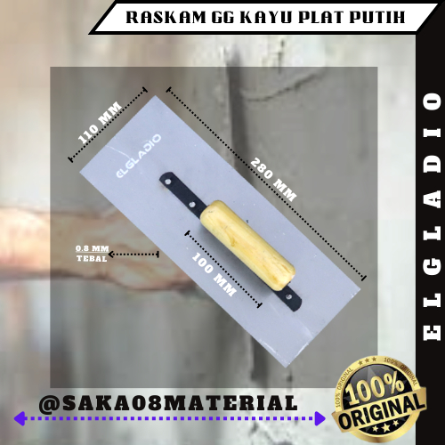 Jual JUAL RASKAM BESI GAGANG KAYU 28 CM X 11 CM PLAT PUTIH TOT ORIGINAL ...