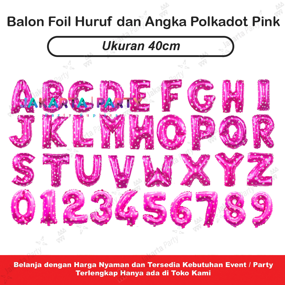 Jual Balon Foil Huruf Angka Pink | Shopee Indonesia