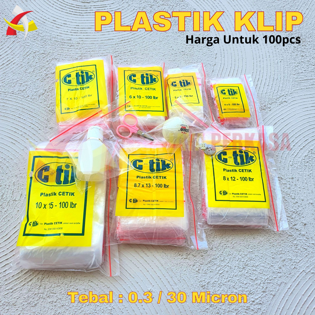 Jual Kantong Plastik Klip Ziplock Bening CTIK PE Klip Mini Tebal Zip ...