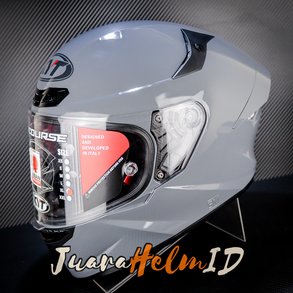 Jual KYT HELM TT COURSE SOLID / PLAIN GORILA GREY GLOSSY / TTCOURSE ...