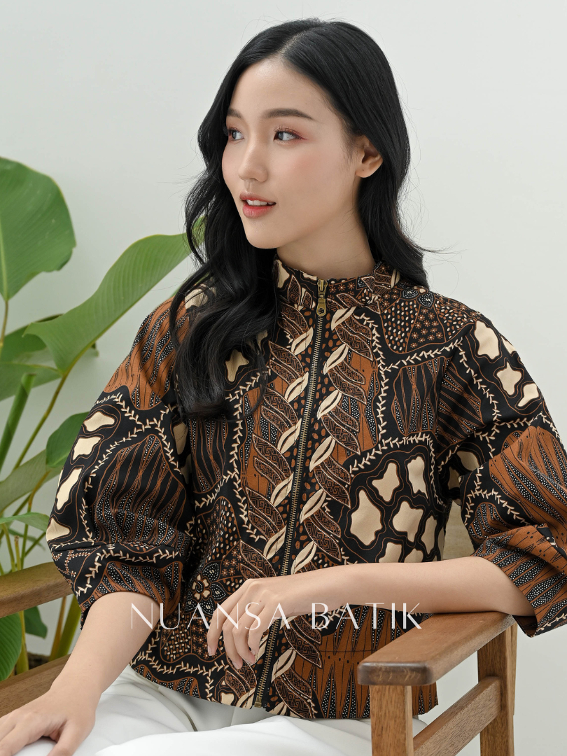 Jual Nuansa Batik Jaket Batik Lengan 7/8 Bahan Katun Stretch | Shopee Indonesia
