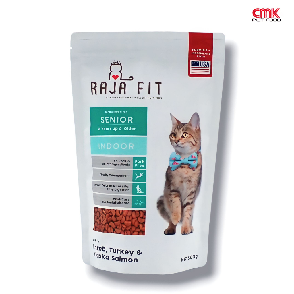 Jual CMK Raja Fit Cat Food Senior Indoor 500gr Kucing Dewasa 8 Thn ...