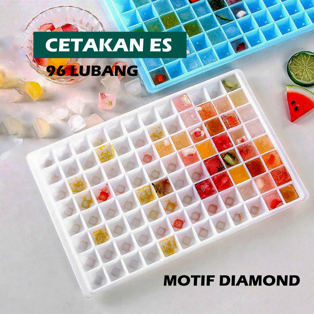 Jual Cetakan Es Batu 96 Kotak Sekat Diamond Kubus / Ice Cube Tray ...