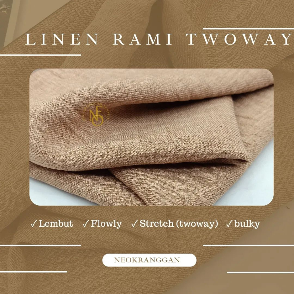 Jual KAIN LINEN RAMI TWOWAY 58" (Harga Per 0,5 Meter) | Shopee Indonesia