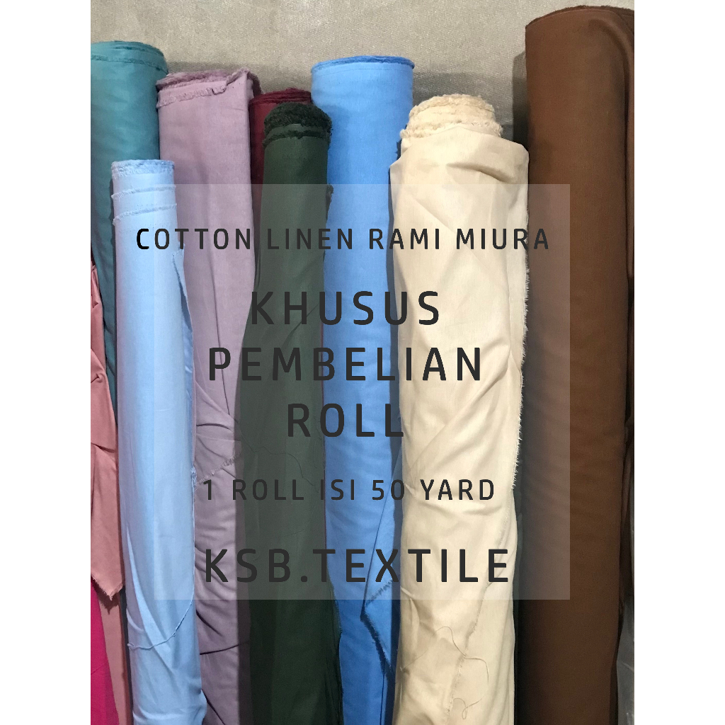 Jual KHUSUS ROLL LINEN RAMI MIURA - Kain Linen Miura / Katun Linen ...