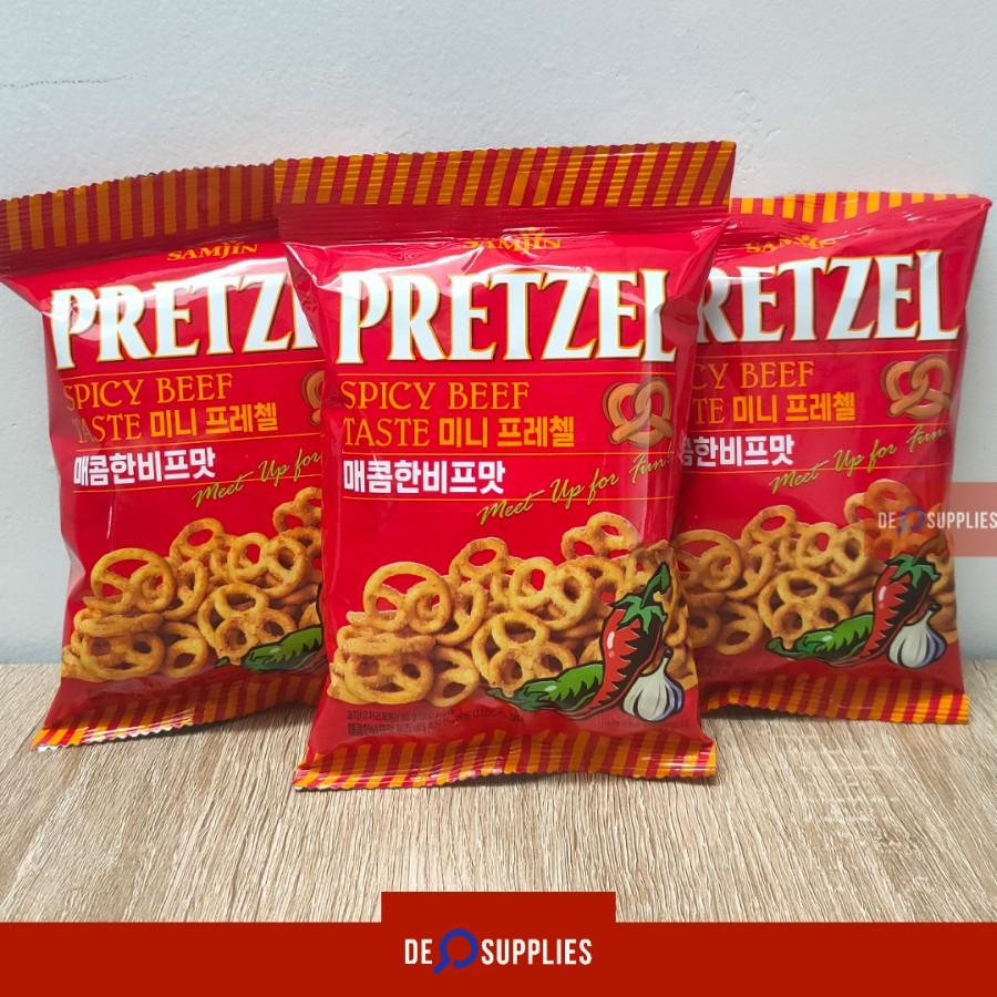 Jual Pretzel Spicy Beef Samjin 85gr - Snack Korean Sapi Pedas Pretzels ...
