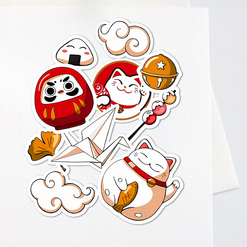 Jual Sticker Japanese Symbols Aesthetic Stiker Waterproof (10pcs ...